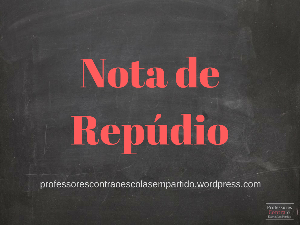 Nota de repúdio contra a perseguição aos professores Pedro Mara e ...